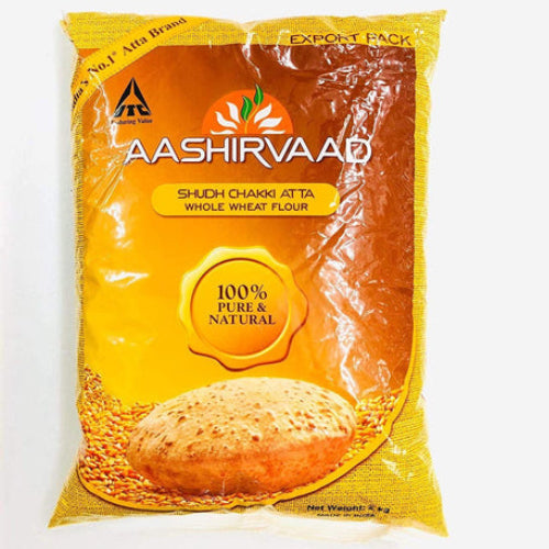 Aashirvaad Whole Wheat Flour-2kg - India Grocery UK