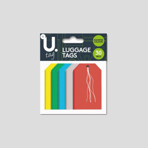 Assorted Colour Paper Luggage Tags – 30 Pack for Holidays & Travel ...