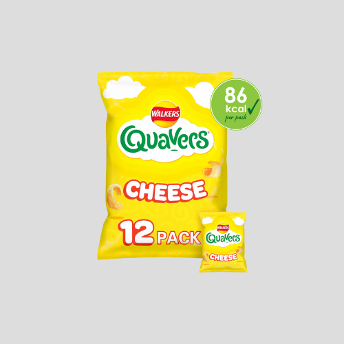 Walkers Quavers Cheese Multipack 12x16g – Light & Crispy Cheese Flavor ...