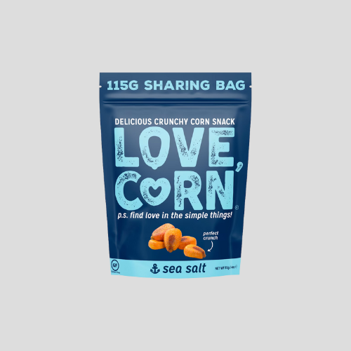 Love Corn Sea Salt 115g – Crunchy & Flavorful Roasted Corn Snack for J ...