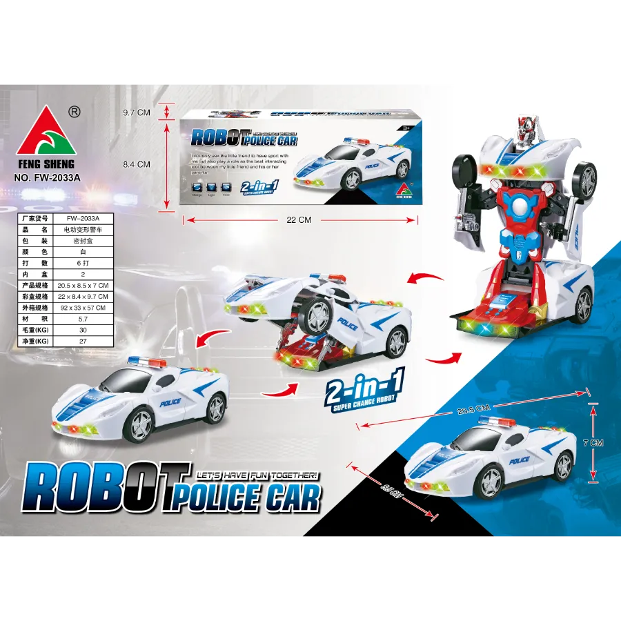 Auto Transformer Robot and Police Car Toy - India Grocery UK