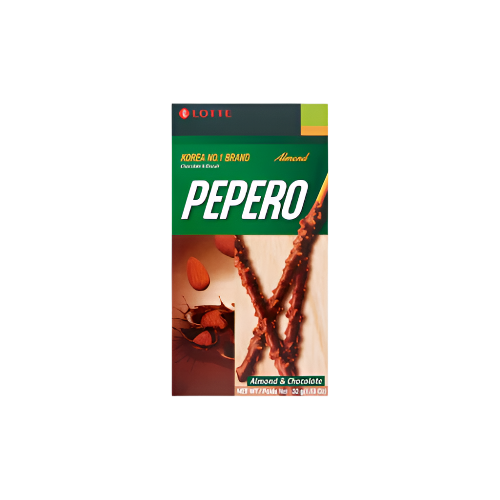Buy Lotte Pepero Almond Biscuit Sticks 32g | Korean Chocolate Snack UK ...