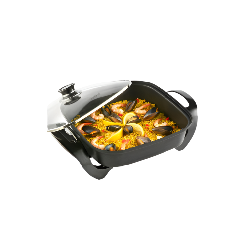 Buy VonShef Square Multi Cooker Electric 5L 1500W with Glass Lid ...